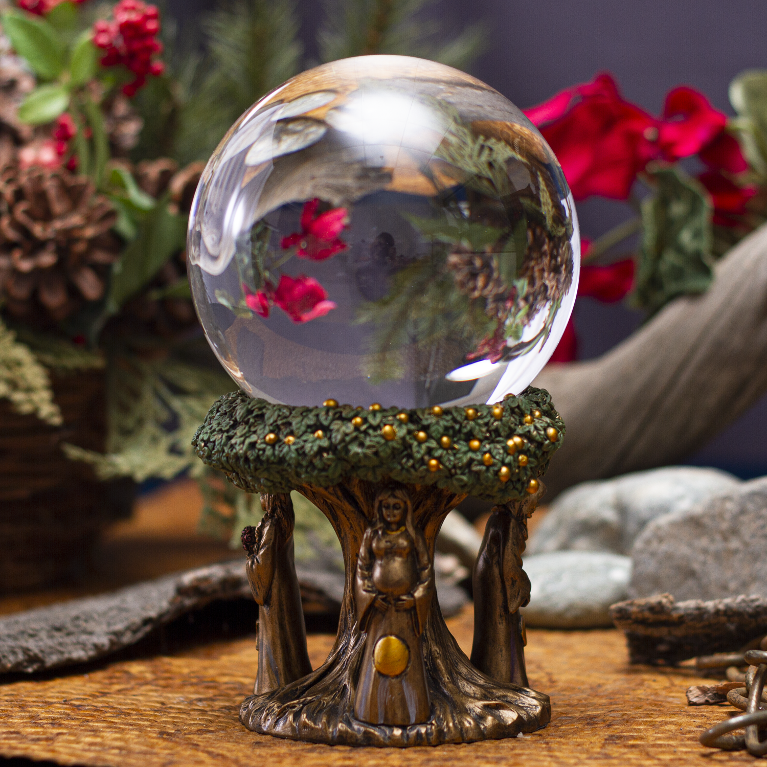 Mother, Maiden, Crone Gazing Ball – Purely Wicked Apothecary