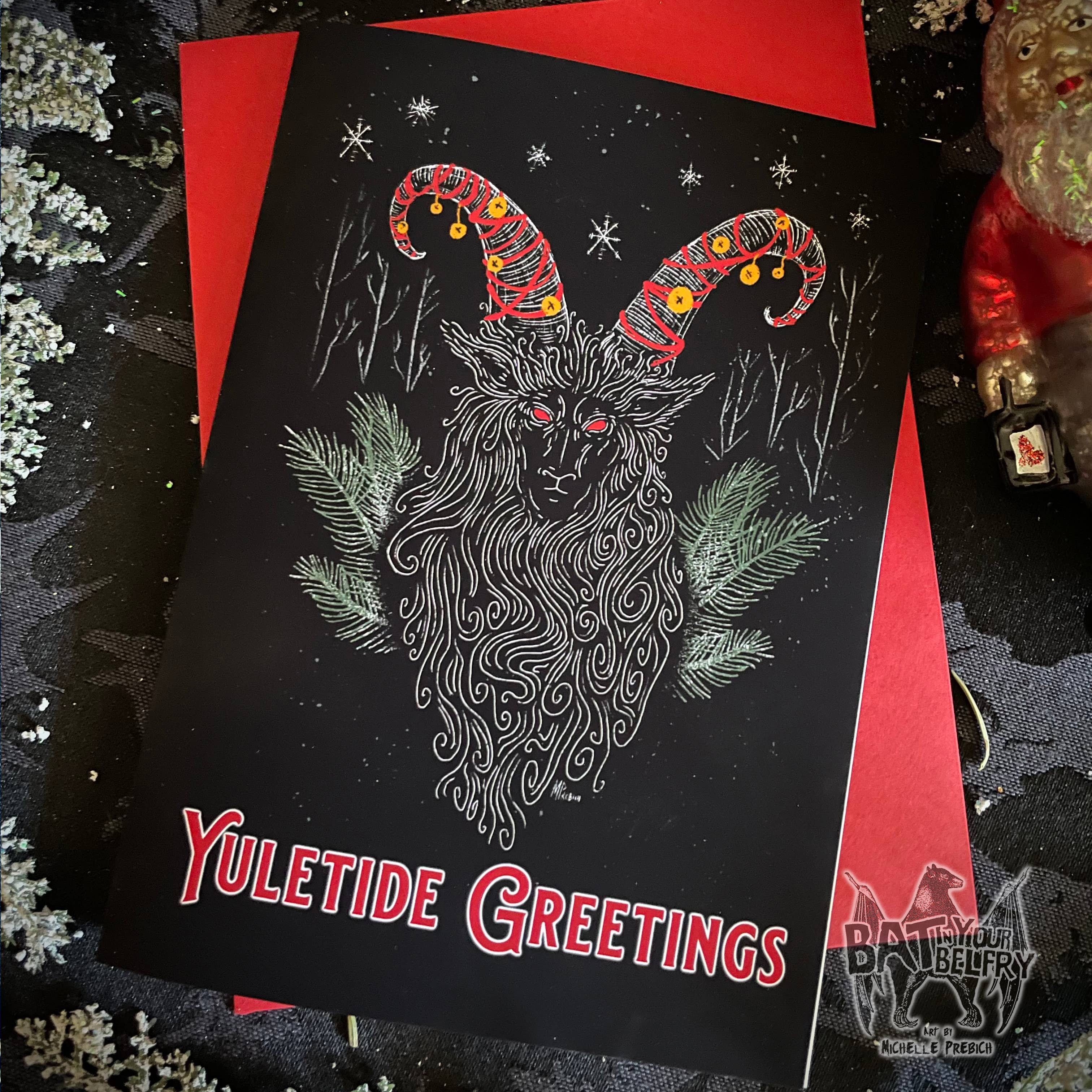Dark Yule Goat Christmas Card – Purely Wicked Apothecary